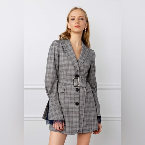 J.ING | Dresses | Jing Plaid Blazer Dress | Poshmark